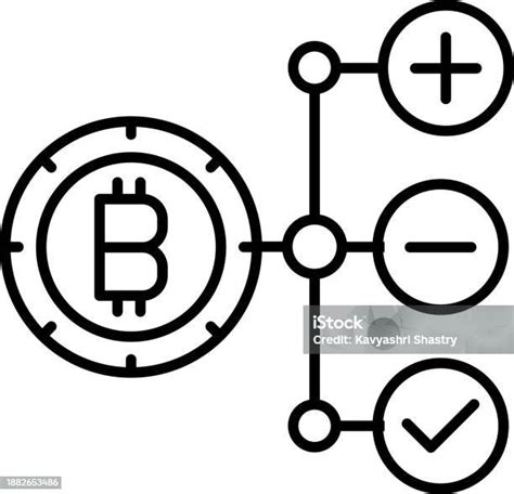 Struktur Bitcoin Ikon Ilustrasi Vektor Kerangka Ilustrasi Stok Unduh