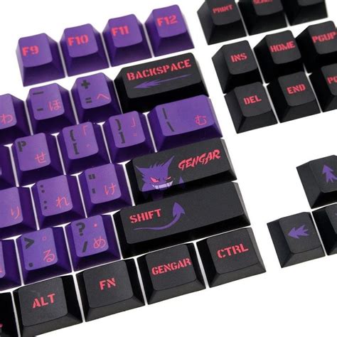 Gengar 142 Keys Dye Sub Keycap Set Cherry Profile Mx Switch Keycaps