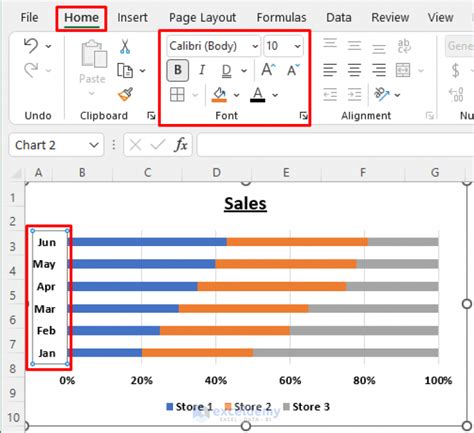 how to make a 100 percent stacked bar chart in excel with easy steps