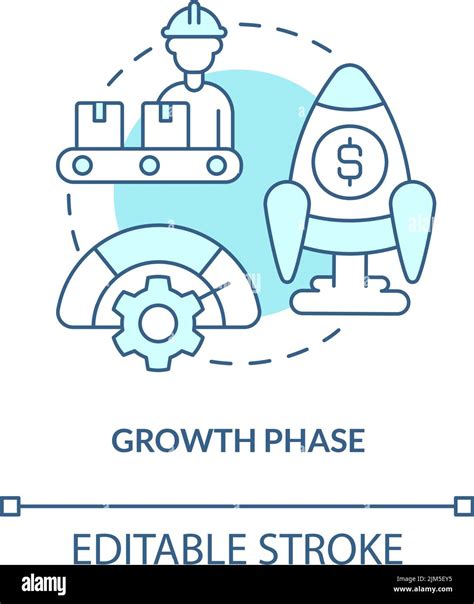 Growth Phase Turquoise Concept Icon Stock Vector Image And Art Alamy