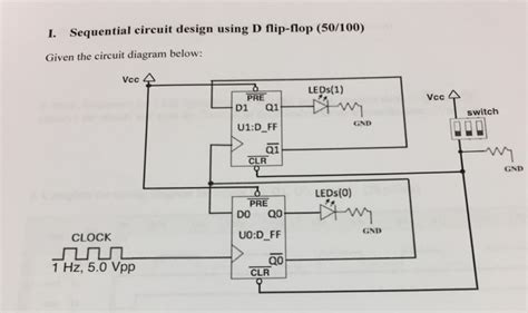 solved sequential circuit design using d flip flop given