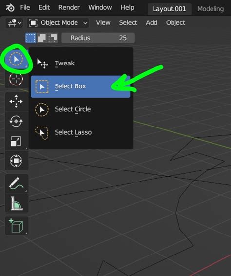 Selection Tools Can T Select Anything In Object Mode In Layout Mode Blender Stack Exchange