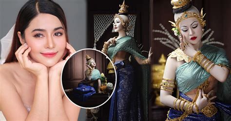 មើលមួយភ្លែតស្មានតែរូបគំនូរ នី មុន្នីនាថ តុបតែងខ្លួនតាមរូបគំនូរនៅលើជញ្ជាំងព្រះកែវមរកត