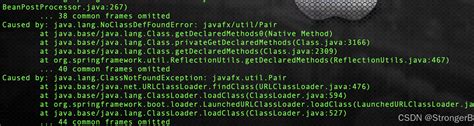 Caused By Javalangclassnotfoundexception Javafxutilpair启动服务报错 Csdn博客