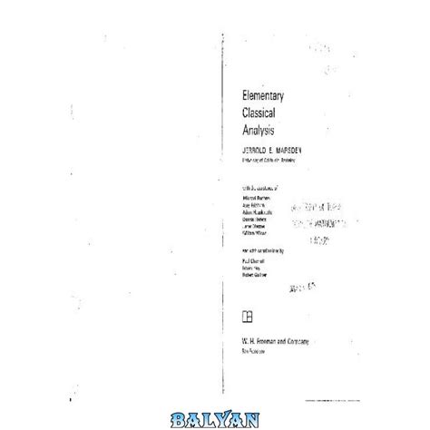 دانلود کتاب Elementary Classical Analysis بلیان