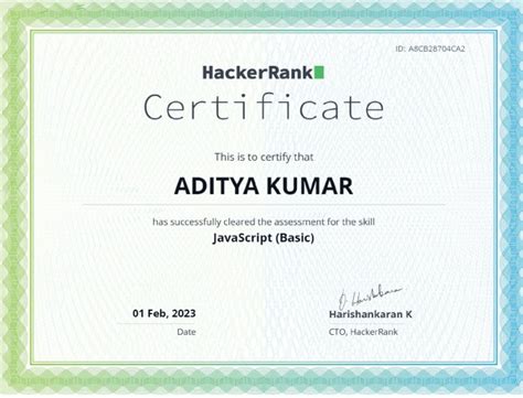 Javascript Basic Certificate Pdf
