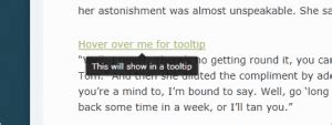 Add Mouse Over Tool Tip Box To Text In Wordpress Posts