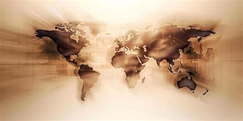 Premium Photo Symbolizing Global Interconnectedness A Minimalist Digital World Map Of Stock