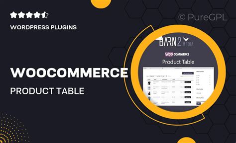 Woocommerce Product Table
