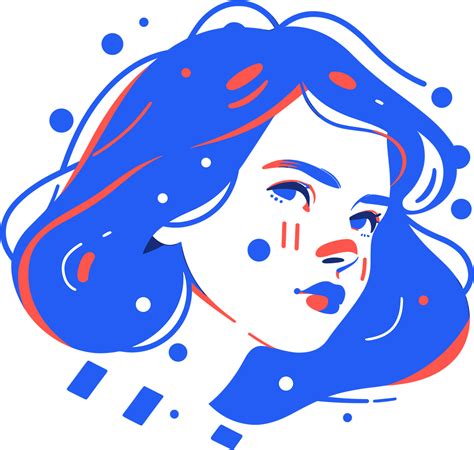 卡通女孩简洁可爱插图设计