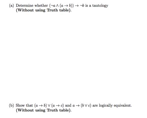 solved a determine whether an a b b is a tautology