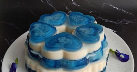 Resep Puding Jelly Bunga Telang Susu Oleh Isnawati Cookpad