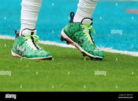 Miami Dolphins Offensive Tackle Patrick Paul 52 Warms Up Before An Nfl Football Game Against