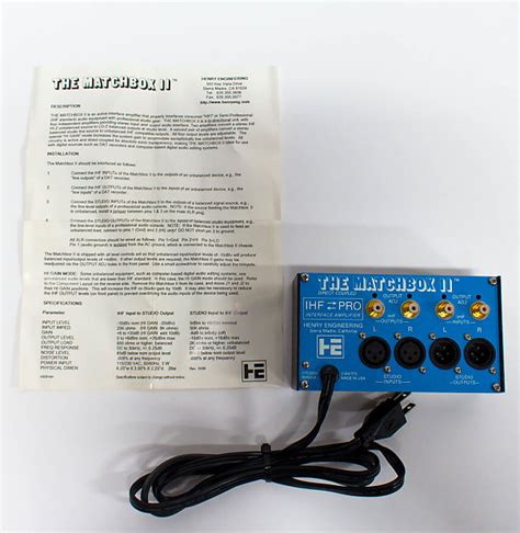 Henry Engineering The Matchbox II IHF Pro Stereo Level Reverb UK