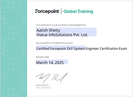 Forcepoint Dlp Certification Cybersecurity Professionaldevelopment