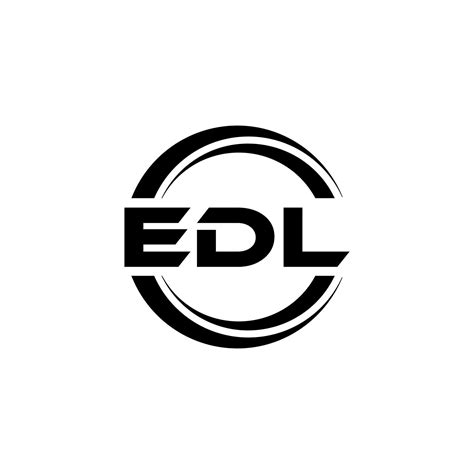 Edl Letter Logo Design In Illustration Vector Logo Calligraphy
