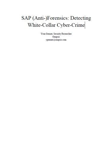 SAP Anti Forensics Detecting White Collar Cyber Crime Onapsis