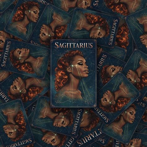 Sagittarius African American Woman Stickers Decals Laptop Decals