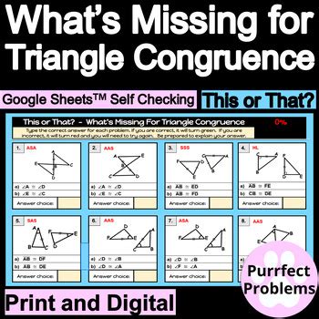 What S Missing For Triangle Congruence This Or That Digital Print Activity