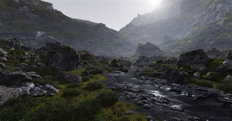 Death Stranding Style Scene Assets Vegetation Landscape Workflow