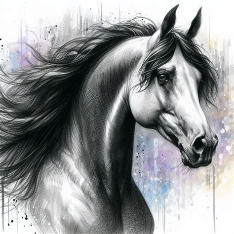 Pencil Drawing Style Horses In 2024