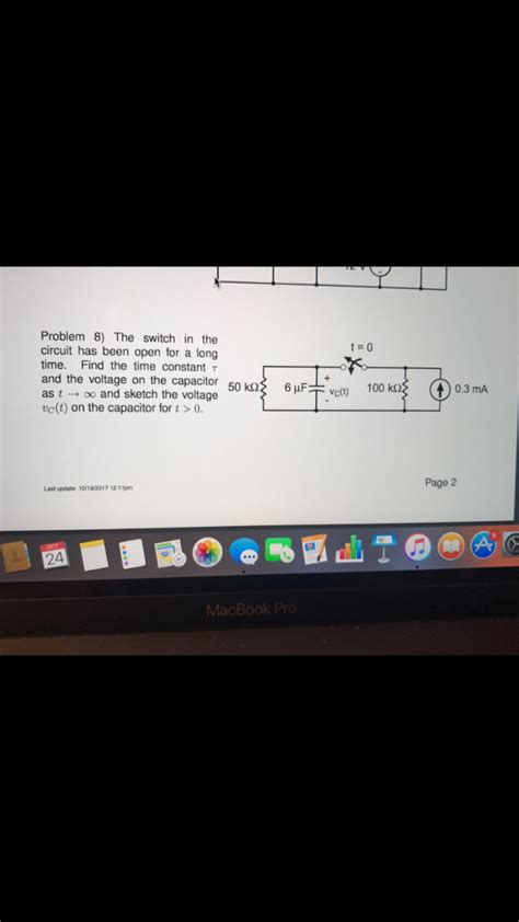 Solved Problem The Switch In The Circuit Has Been Open Chegg