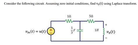 Solved Consider The Following Circuit Assuming Zero Initial Chegg