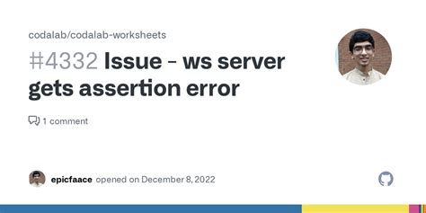 Issue Ws Server Gets Assertion Error · Issue 4332 · Codalabcodalab
