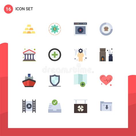 16 Thematic Vector Flat Colors And Editable Symbols Of Business Website Making Web Ui Stock