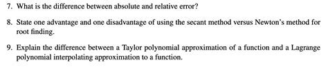 Solved 7 What Is The Difference Between Absolute And