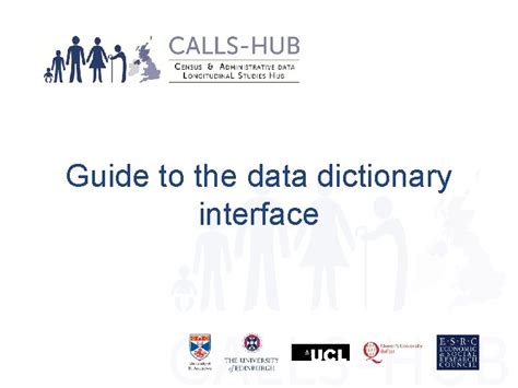 Guide To The Data Dictionary Interface Online Data
