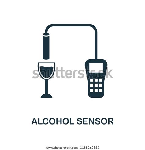 Alcohol Sensor Icon Monochrome Style Design Stock Vector Royalty Free 1188262552 Shutterstock