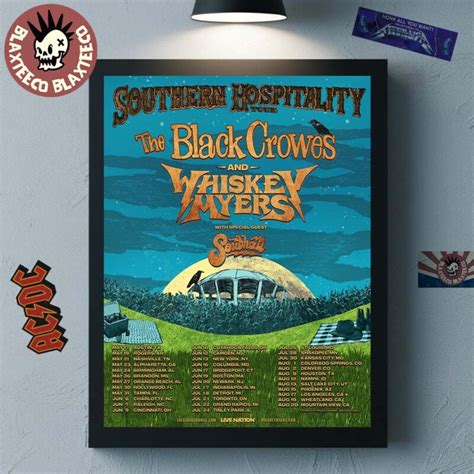 The Black Crowes And Whiskey Myers Southern Hospitality Tour 2026 North