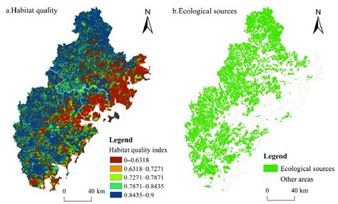 Spatial Distribution Map Of Ecosystem Quality And Ecological Sources