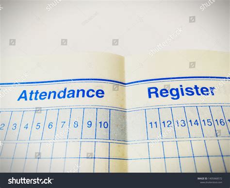 Every Day Maintenance Attendance Register Stock Photo 1405968572