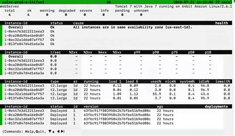 apache aws elasticbeanstalk enhanced health not reporting data on