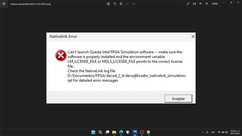 Solucion Cant Launch Questa Intel Fpga Simulation Software Youtube