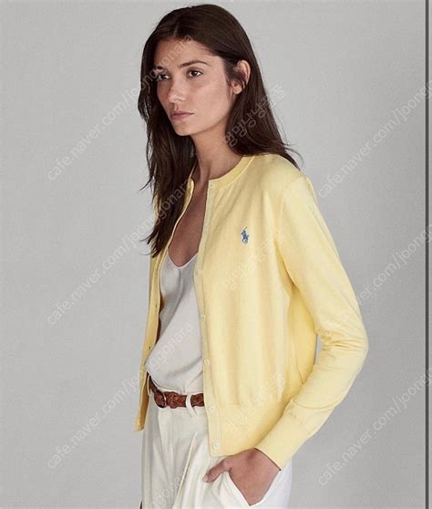폴로 피마코튼 가디건 옐로우 노랑 S 기타 수입명품 중고나라