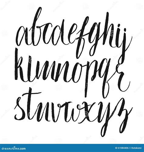 typography poster with lowercase english script stock vector