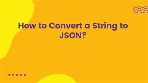 How To Convert A String To Json Youtube