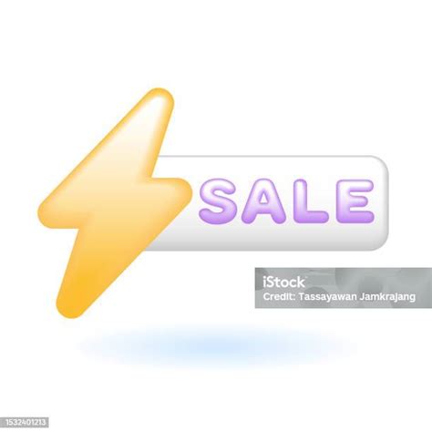 3d 플래시 판매 배지 배너 천둥 아이콘입니다 온라인 쇼핑 프로모션 개념입니다 광택 유리 플라스틱 파스텔 색상 귀엽고 사실적인
