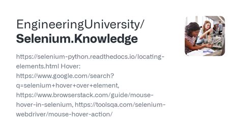 Github Engineeringuniversityseleniumknowledge Selenium
