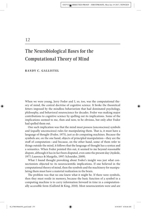 pdf the neurobiological bases for the computational theory of mind