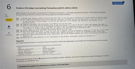 solved problem 3 1a algo journalizing transactions lo3 3