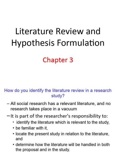 Chapter 3 Literature Review And Hypothesis Formulation Pdf Hypothesis Dependent And