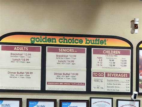 Golden Corral Buffet And Grill Menu Updated 2026