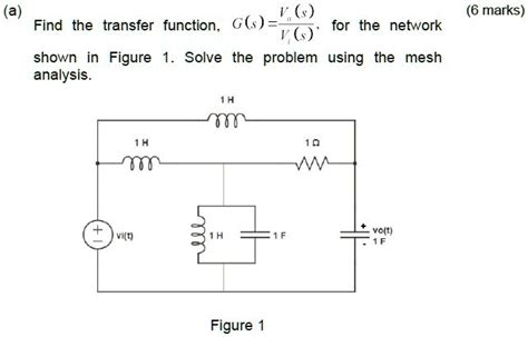 a 6 marks for the network shown in figure 1 solve the problem using