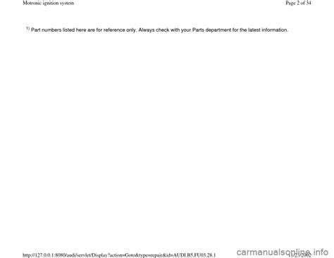 Audi A6 1997 C5 2g Aha Engine Motronic Ignition System Workshop