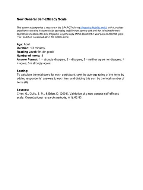 Chen Dkk 2001 The New General Self Efficacy Scale Ngses Pdf