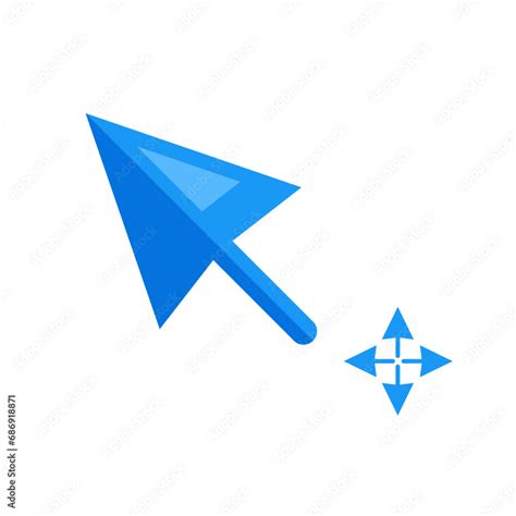 Vector Computer Mouse Click Cursor Blue Arrow Icon Stock Vector Adobe